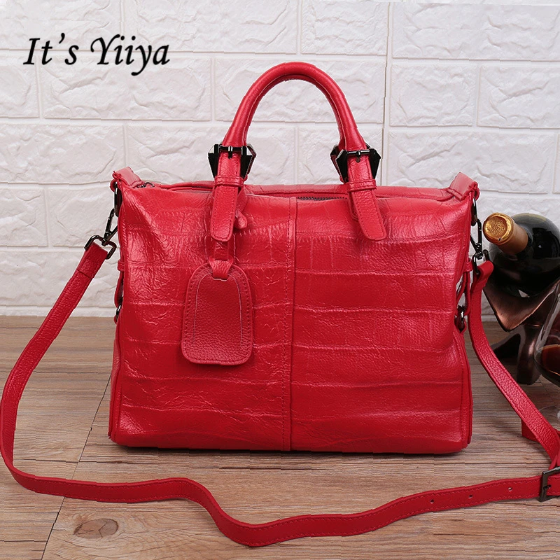 It's YiiYa 7 Colors Sales Women Genuine Leather HandBag High Capacity Handbags Crossbody Bags ...
