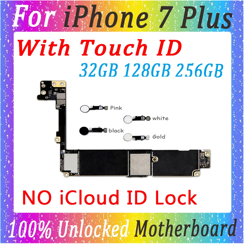 original unlocked Motherboard for iphone 7 plus mainboard with IOS ...