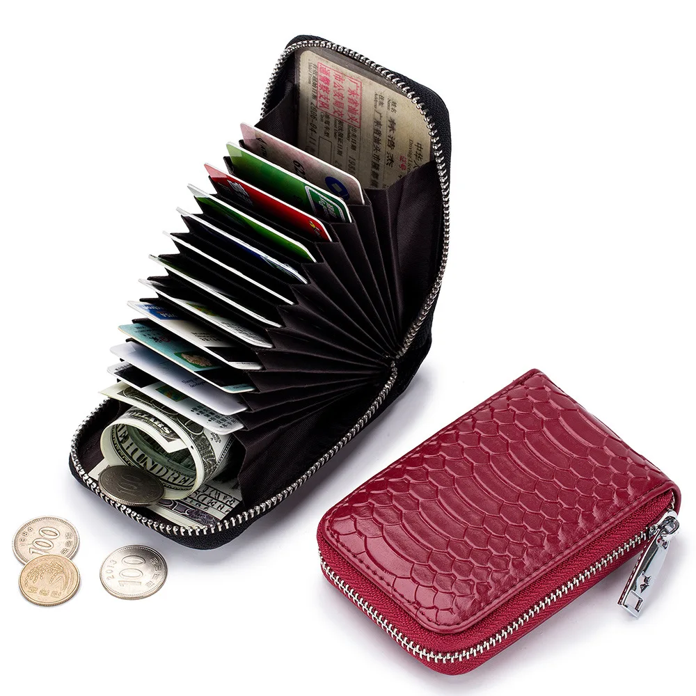 Leather Credit Card Holders Women | Pocket Genuine Leather Card Holder ...