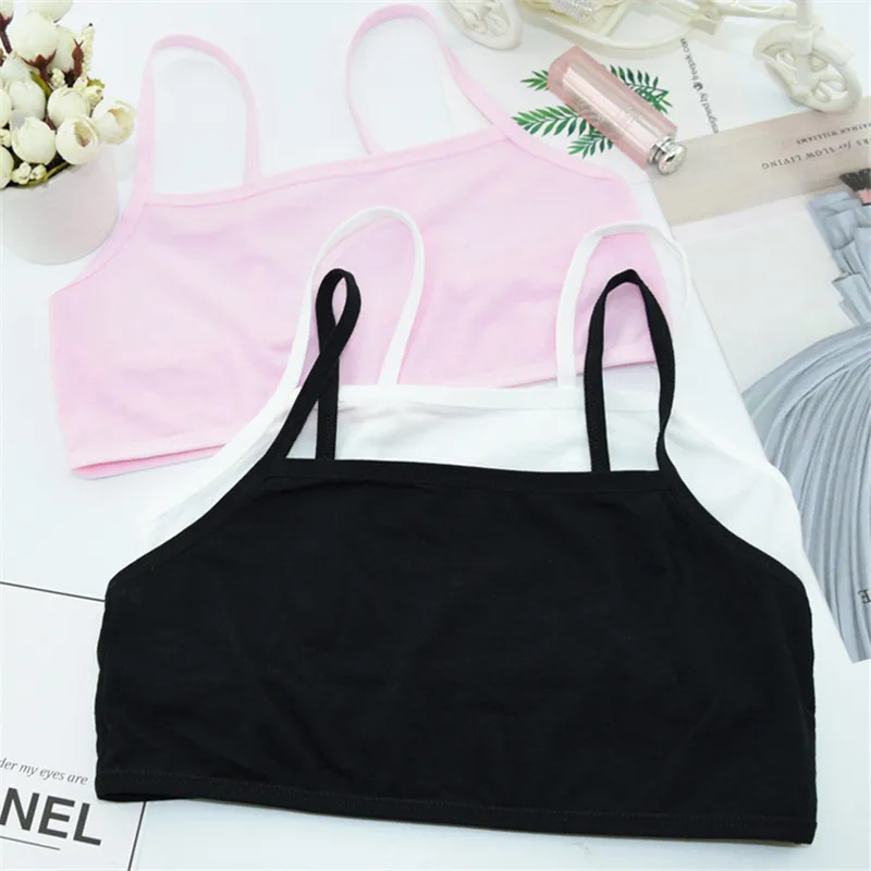 Ropa interior de algodón para adolescentes y niñas, sujetador de ...