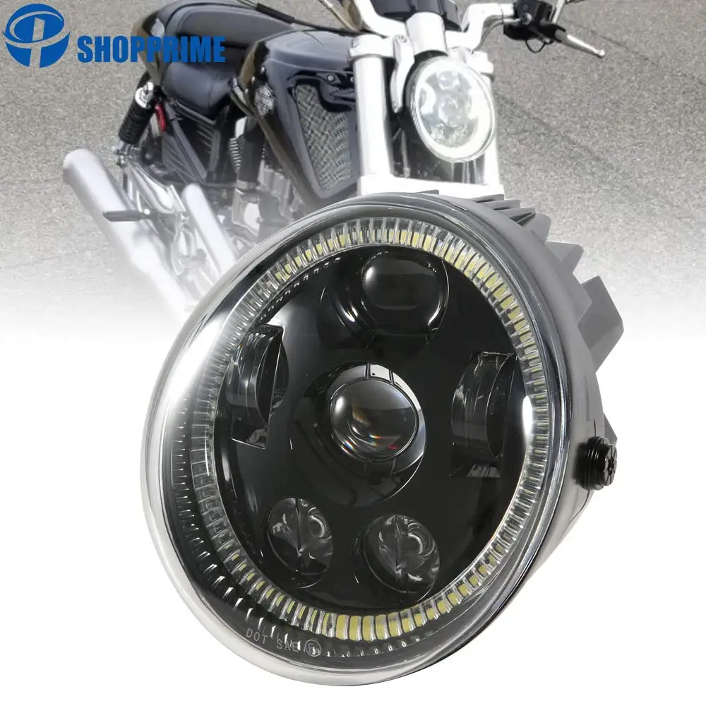 For V Rod VRSCF VRSC VRSCR 2002-2017 60W Vrod LED Front Headlight HI ...