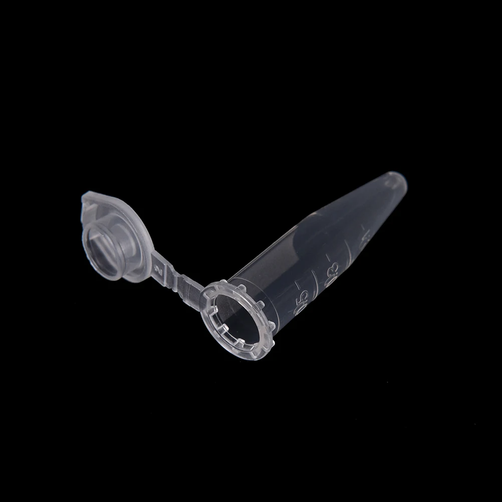 50Pcs 0.5ML Clear Micro Plastic Test Tube Centrifuge Vial Snap Cap ...