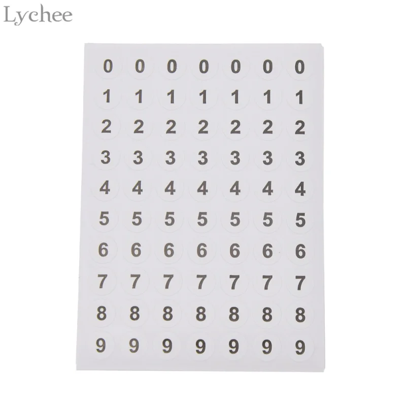 Lychee Life 12sheets Numbered Round Label 0 To 9 Sticker Diy Handmade ...
