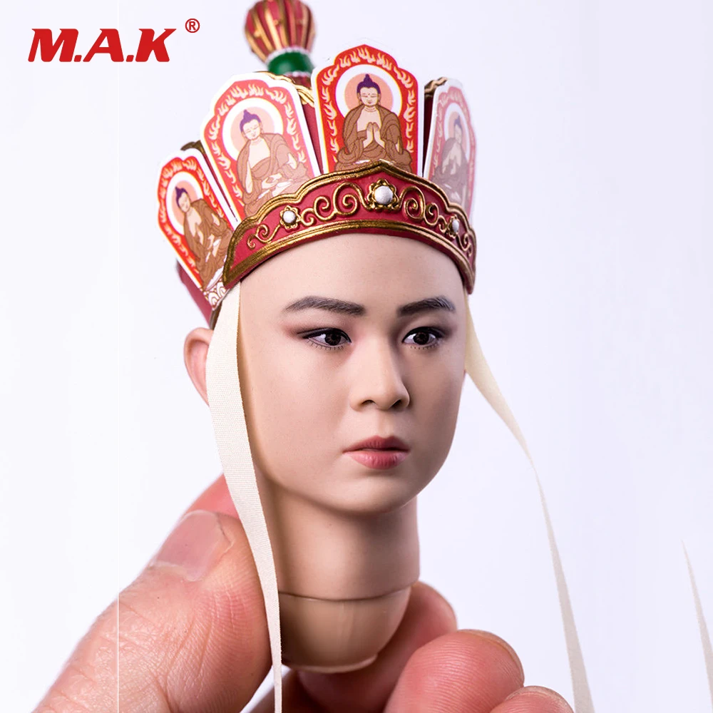 Diy Male Head Model Toys 1:6 Scale Journey To The West Tang Monk Man ...