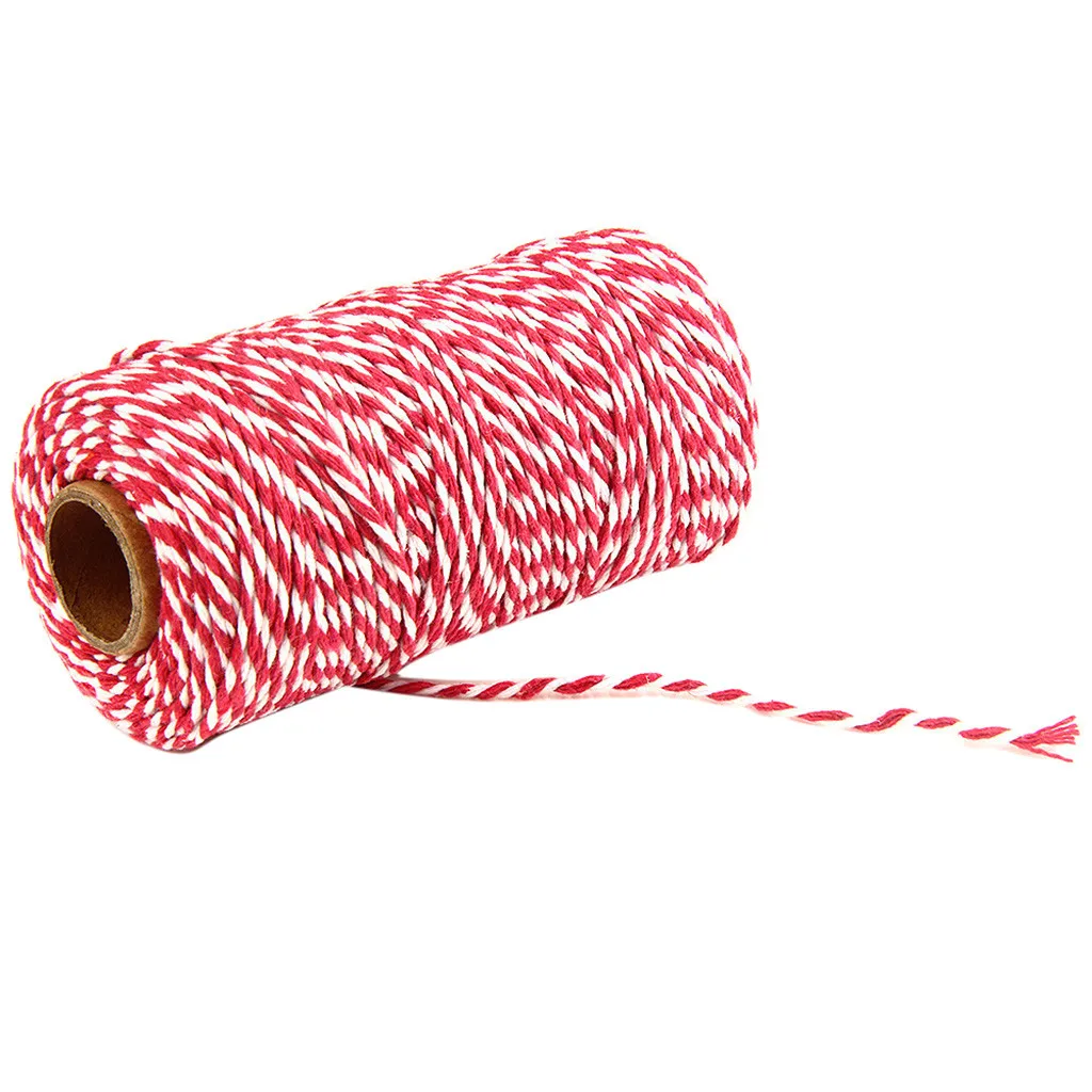 Два цвета, хлопковый шпагат для выпечки, деревенский кантри ручной ...