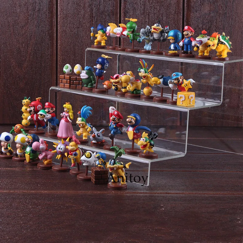 Furuta Super Mario Bros Toys Mario Luigi Peach Toad Bowser JR Wendy ...