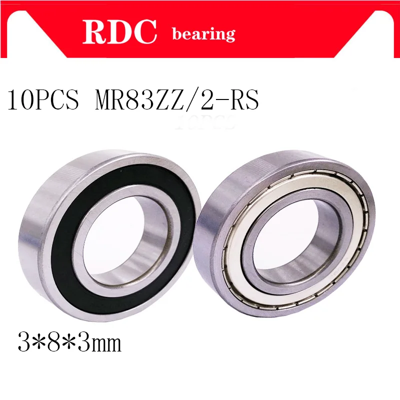 10 PCS MR83ZZ 베어링 MR83 2RS ABEC 5 베어링 3*8*3mm 소형 MR83 ZZ 볼 베어링 R 830 ...