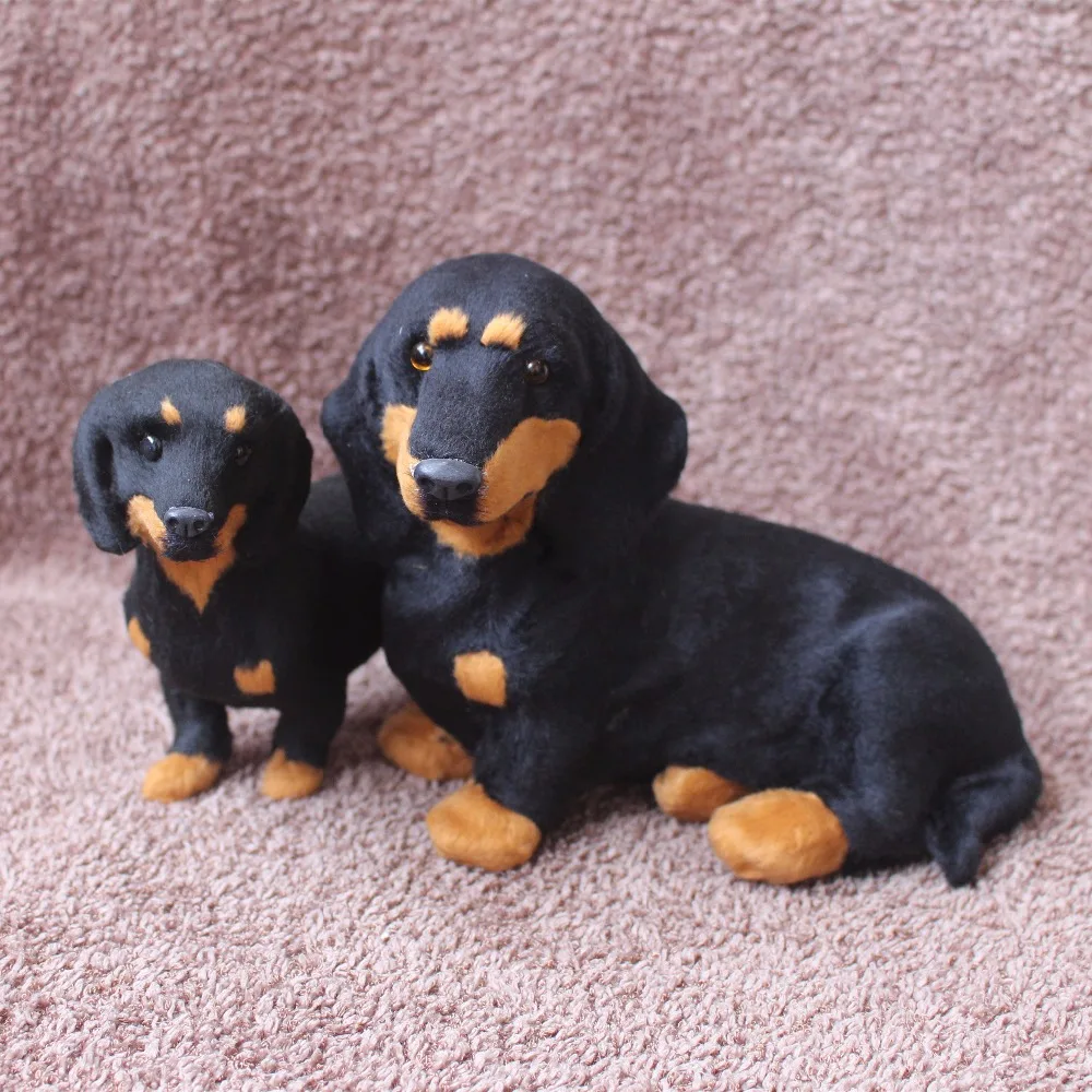 Black Simulation Dog Animal Home Decoration PLush Children Gift ...