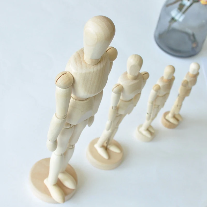 Paint Sketch Wooden Man Model Artist Movable Limbs Doll Male Wooden Toy ...