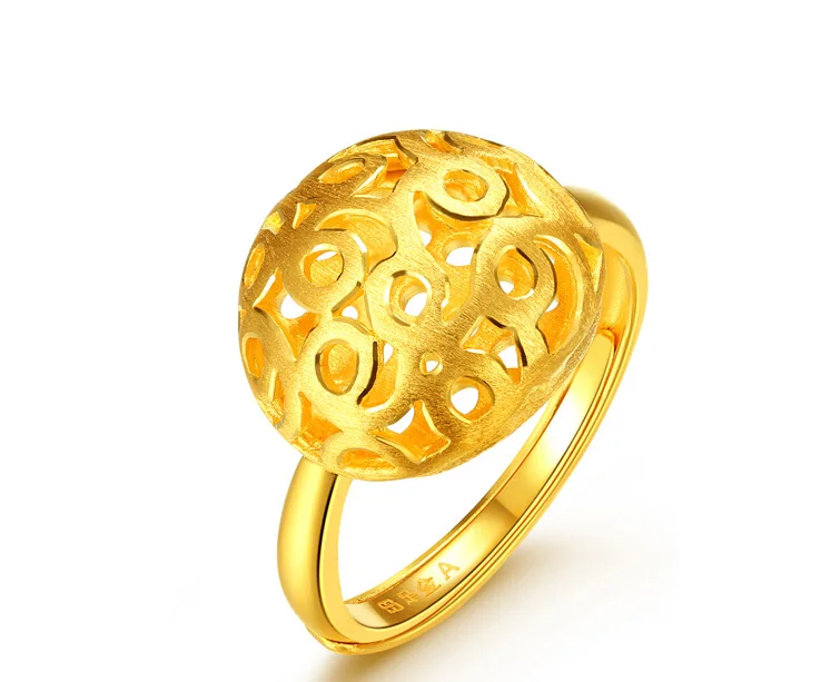 PURE 999 24K Yellow Gold Hollow Round Pendant 5.61g|24k yellow gold ...