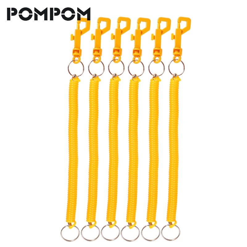 5 PCS/LOT Fashion Keychain Yellow Fishing Lanyard for fishing Spring ...