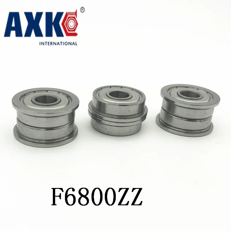 Axk F6800zz 플랜지 베어링, 10x19x5 Mm, F6800 Z Zz 플랜지 볼 베어링, 10 개|bearing ...