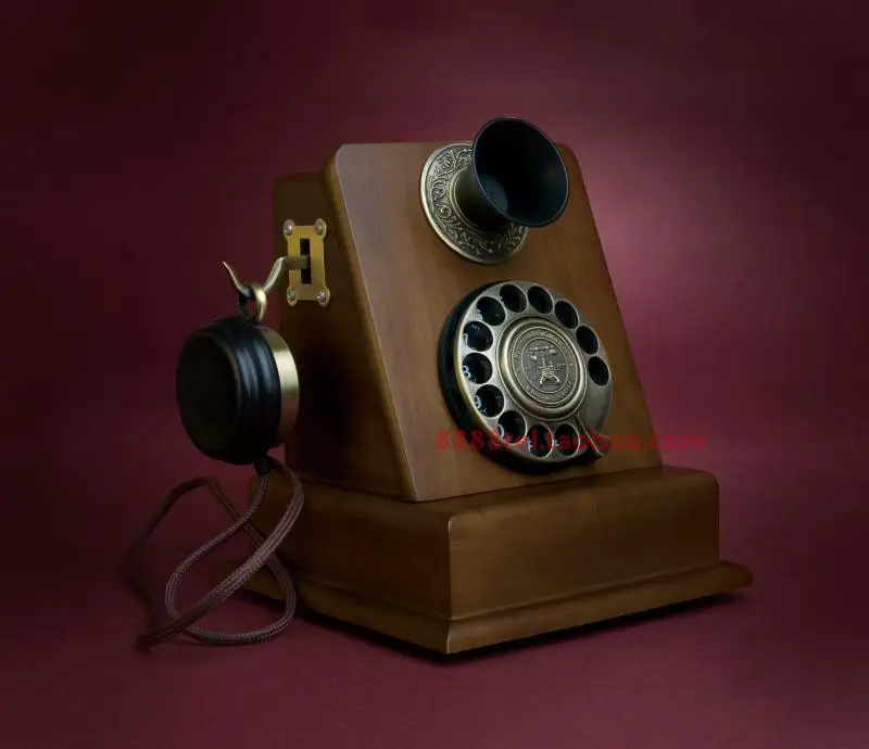 Paramount contadores autêntica 1882 de telefone antigo rotativo ...