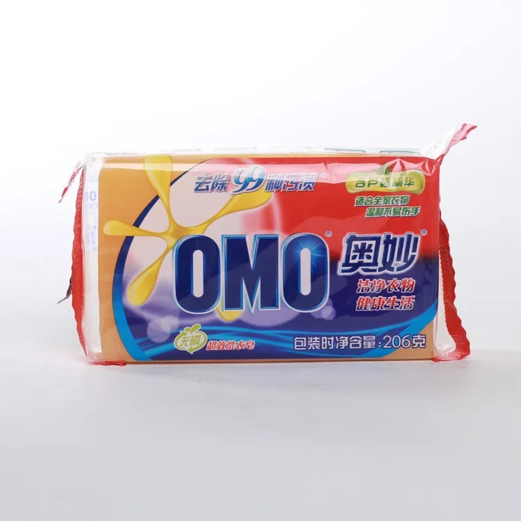 Quality Goods OMO Transparent Laundry Soap 206g Effective Stain Removal 99 Kinds Clean Clothes ...