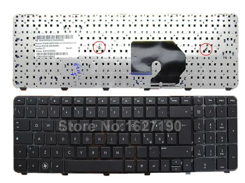 Italian laptop keyboard For HP DV7 6000 GLOSSY FRAME BLACK OEM IT ...