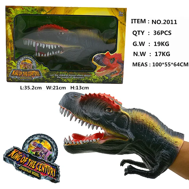 Creative Dinosaur Shape Soft Hand Puppets Tyrannosaurus Rex Allosaurus ...
