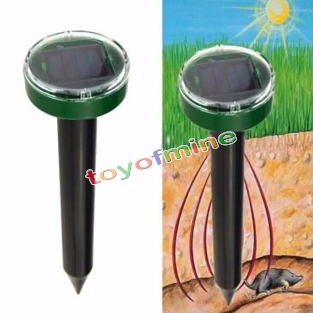 Solar Power Eco Friendly Ultrasonic Gopher Mole Snake Mouse Pest Reject ...