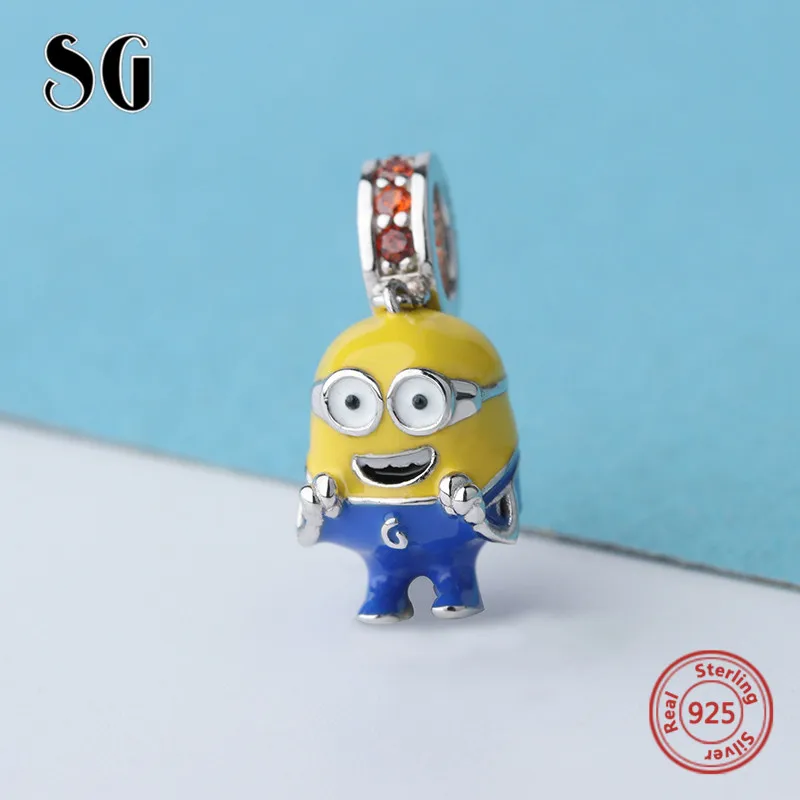SG 925 de plata esterlina Minions cuentas Fit pandora Charms pulseras ...