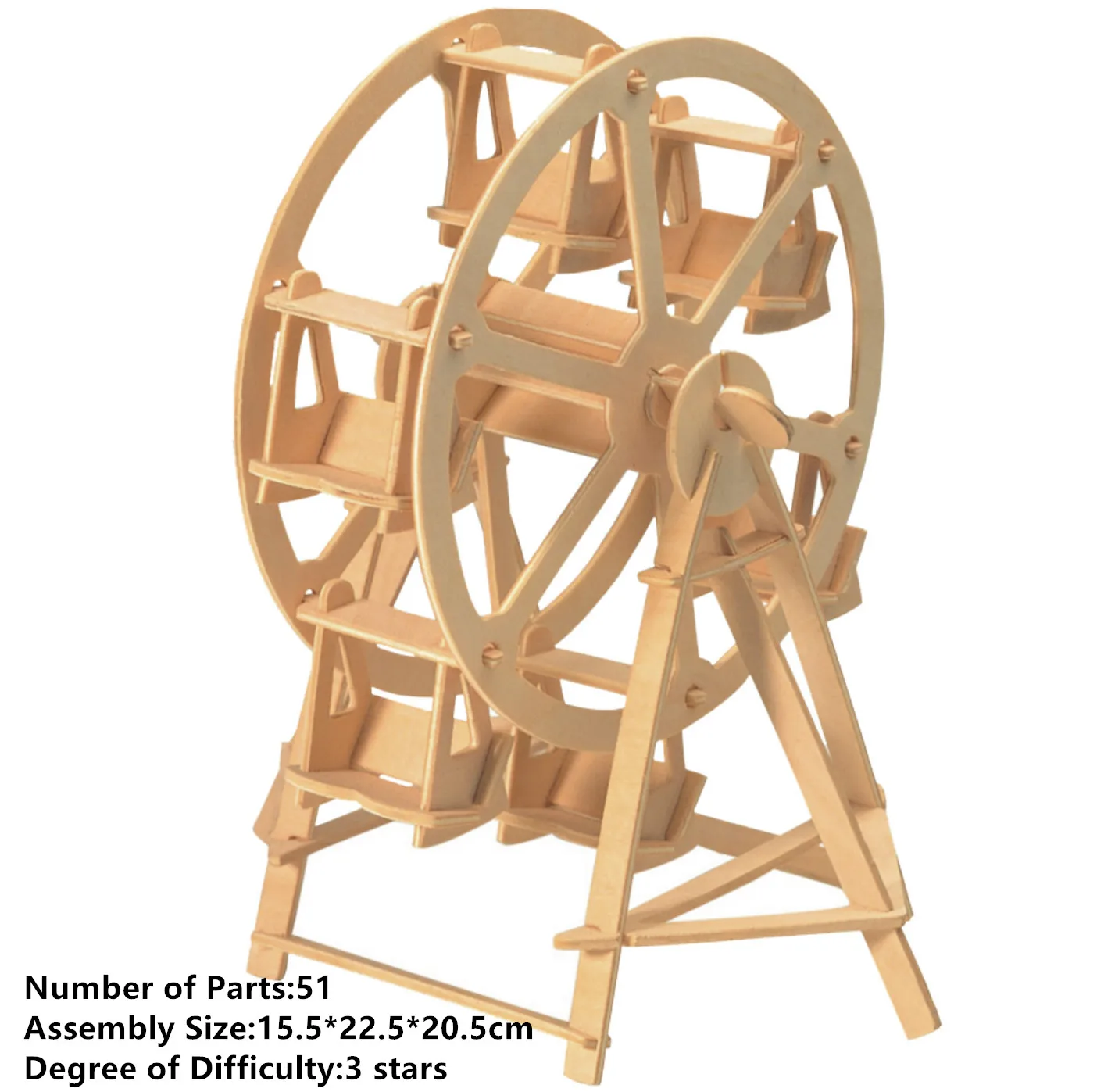 New Assembly DIY Education Toy 3D Wooden Model Puzzles Of Ferris Wheel ...