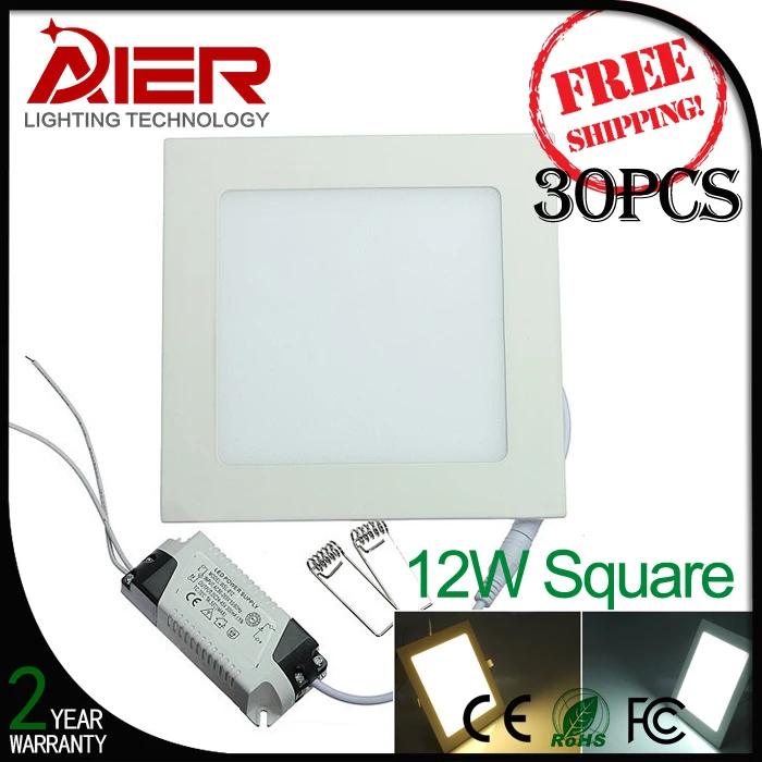 high luminous flux 12Watt square led panel lights free shipping|led ...