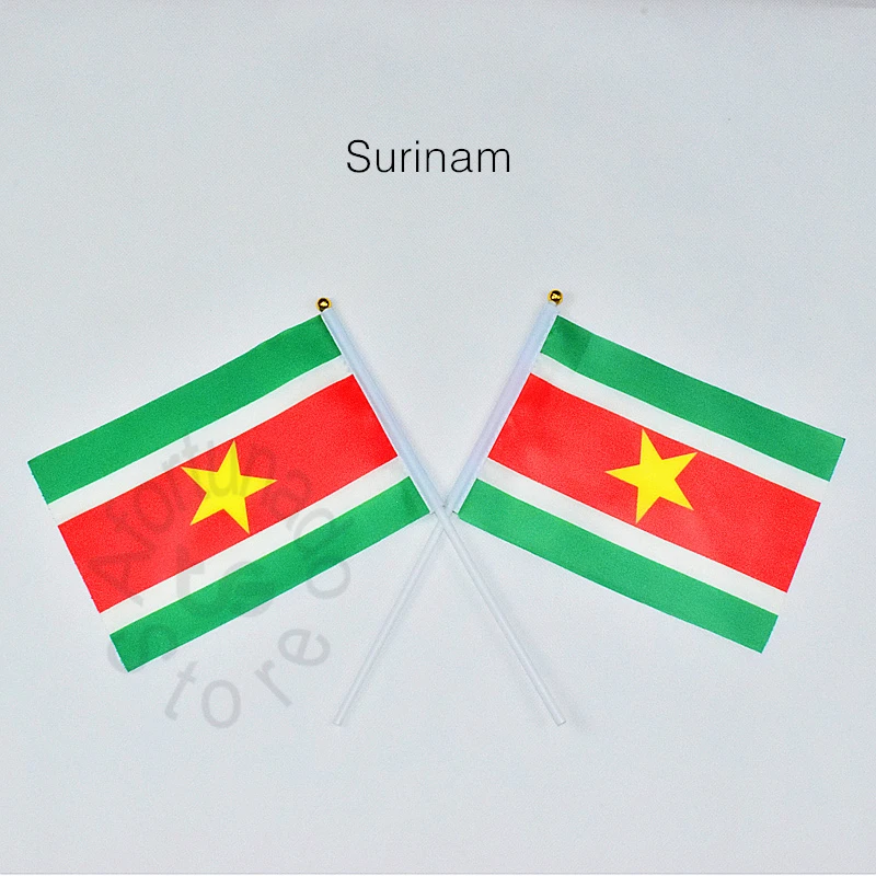 Surinam Suriname 14*21 cm Banner Hand waving Flag National Flag for ...