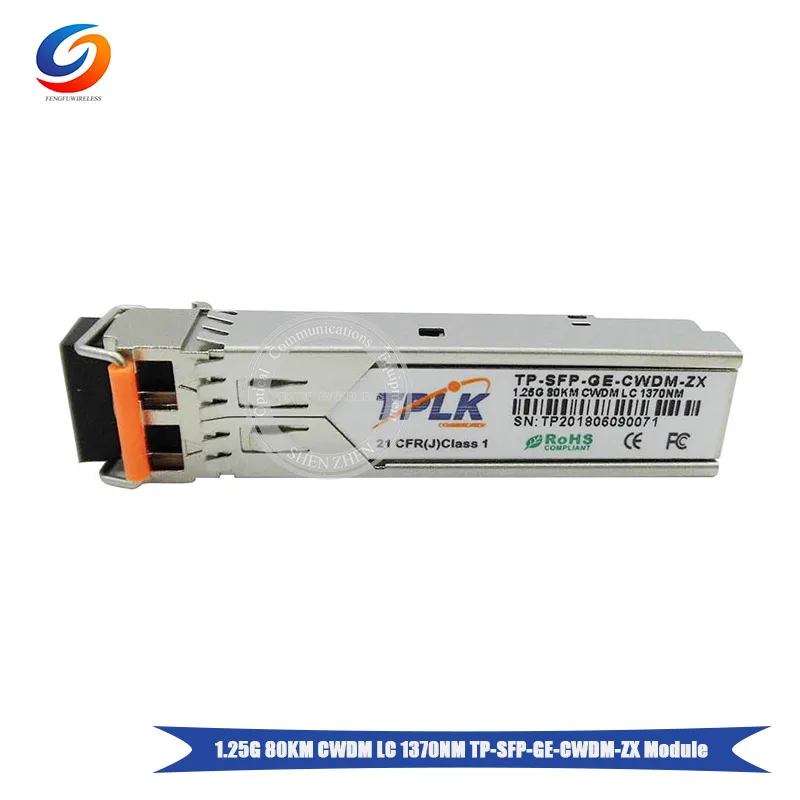 2 unids/lote 1,25G 80KM CWDM LC 1370NM CWDM SFP, LC/SC conector SMF GE ...