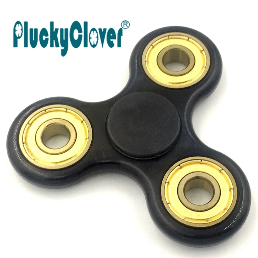Black gyro Tri Fidget Hand Spinner Puzzle Finger Toys EDC Focus finger ...