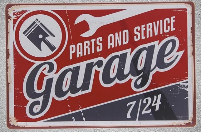 1pc 24 h Mechanic car repair garage maintenance Parts Tin Plate Sign ...