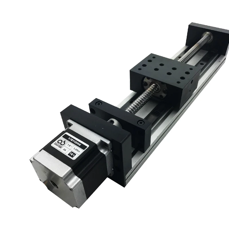 Electric 80 double track rail small sliding table 1204 ball screw bar ...