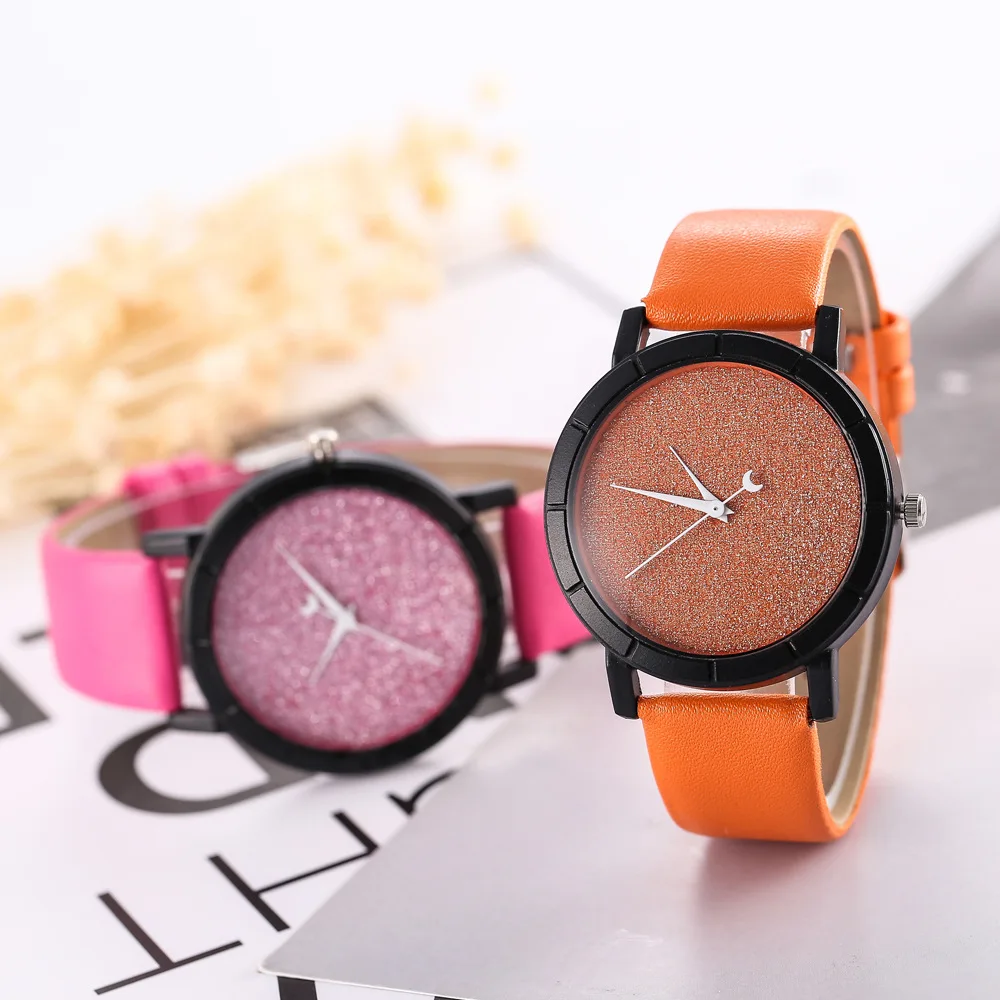 2018 nuevo estilo creativo puntero reloj de cuero de la señora reloj ...