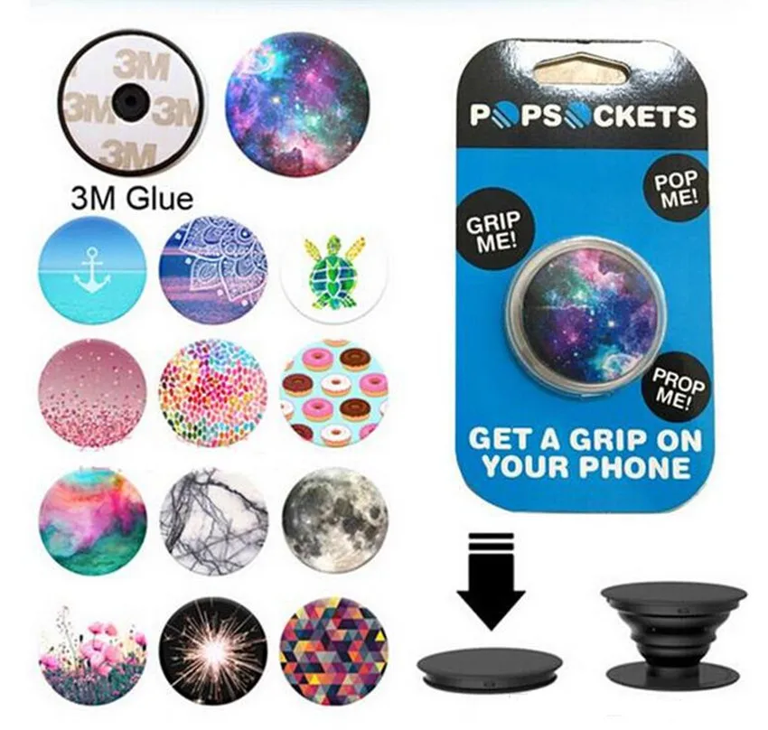 Fashion Phone Holder Expanding Stand and Grip Pop socket Mount for ...