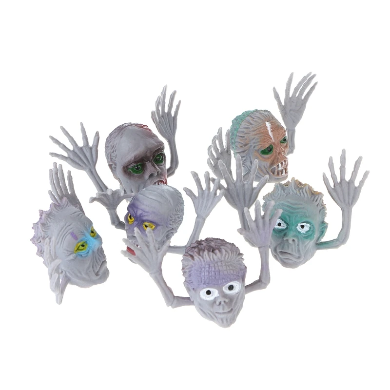 6Pcs/Set Scary Ghost Style Finger Puppet Children Story Time Halloween ...