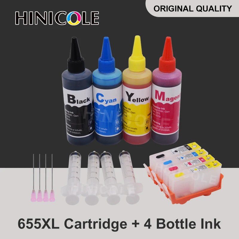 HINICOLE For HP 655 For HP655 Ink Cartridge with chip For HP Deskjet ...