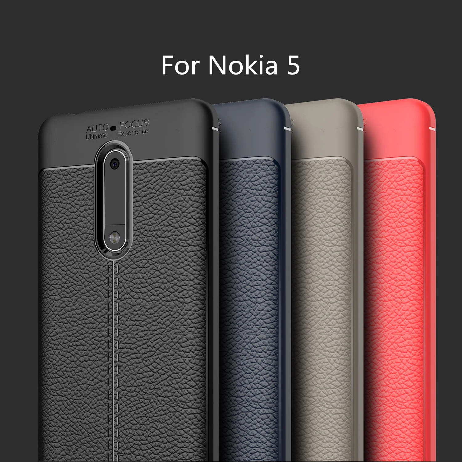 HATOLY For Capa Nokia 5 Case Soft Litchi TPU Rugged Back Case For Nokia ...
