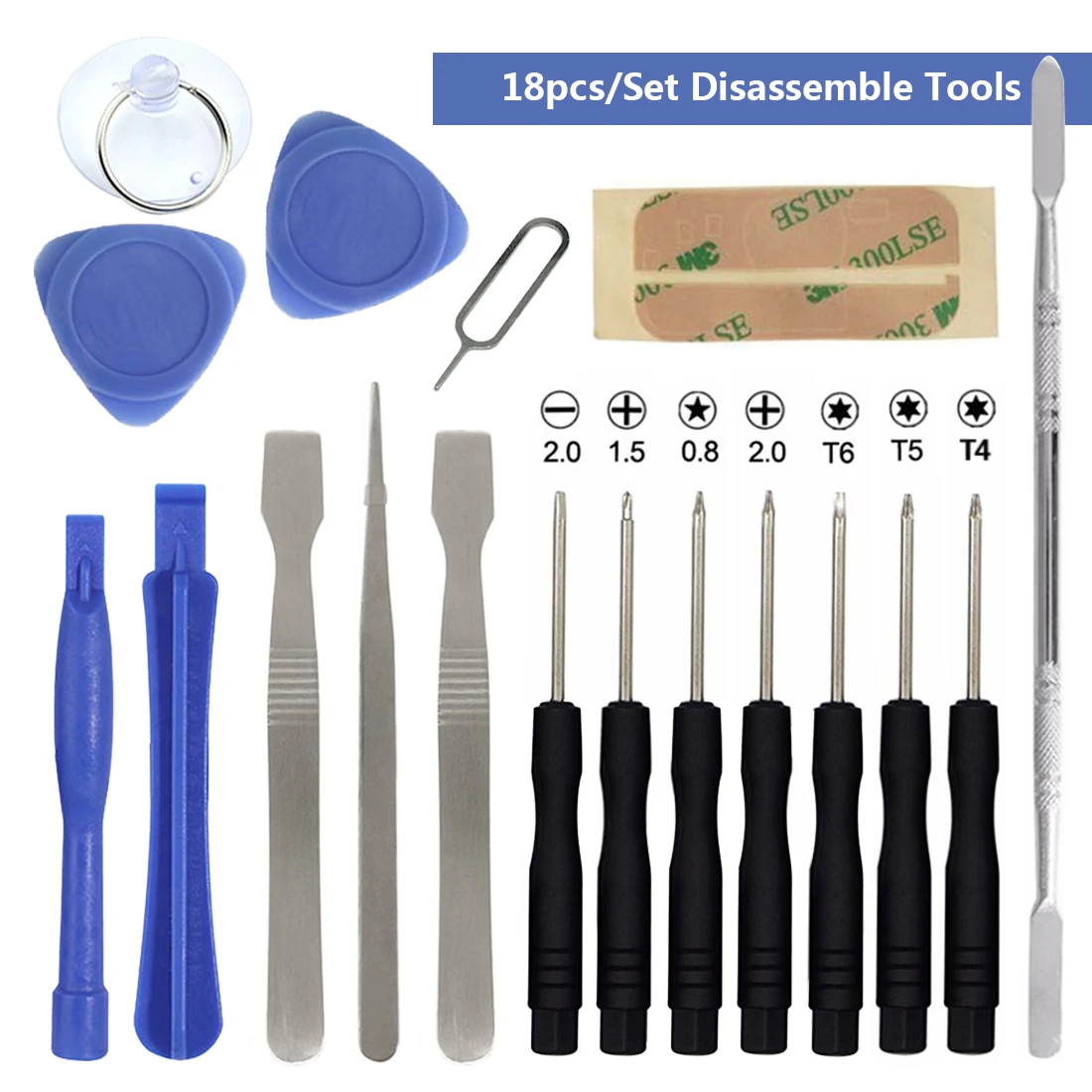 Smart Mobile Repair Opening Tools Kit 18 in 1 Smartphone Disassemble ...