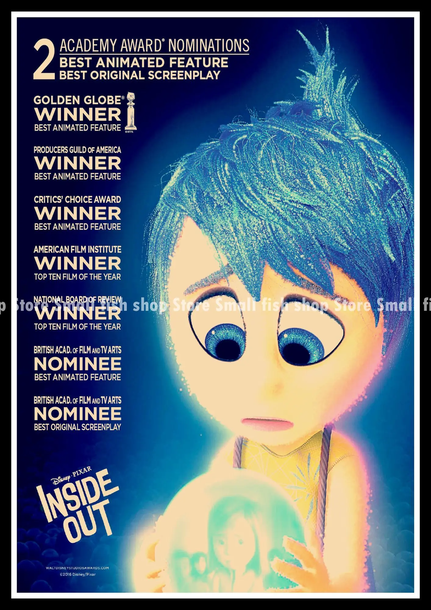 Inside Out Pixar Poster