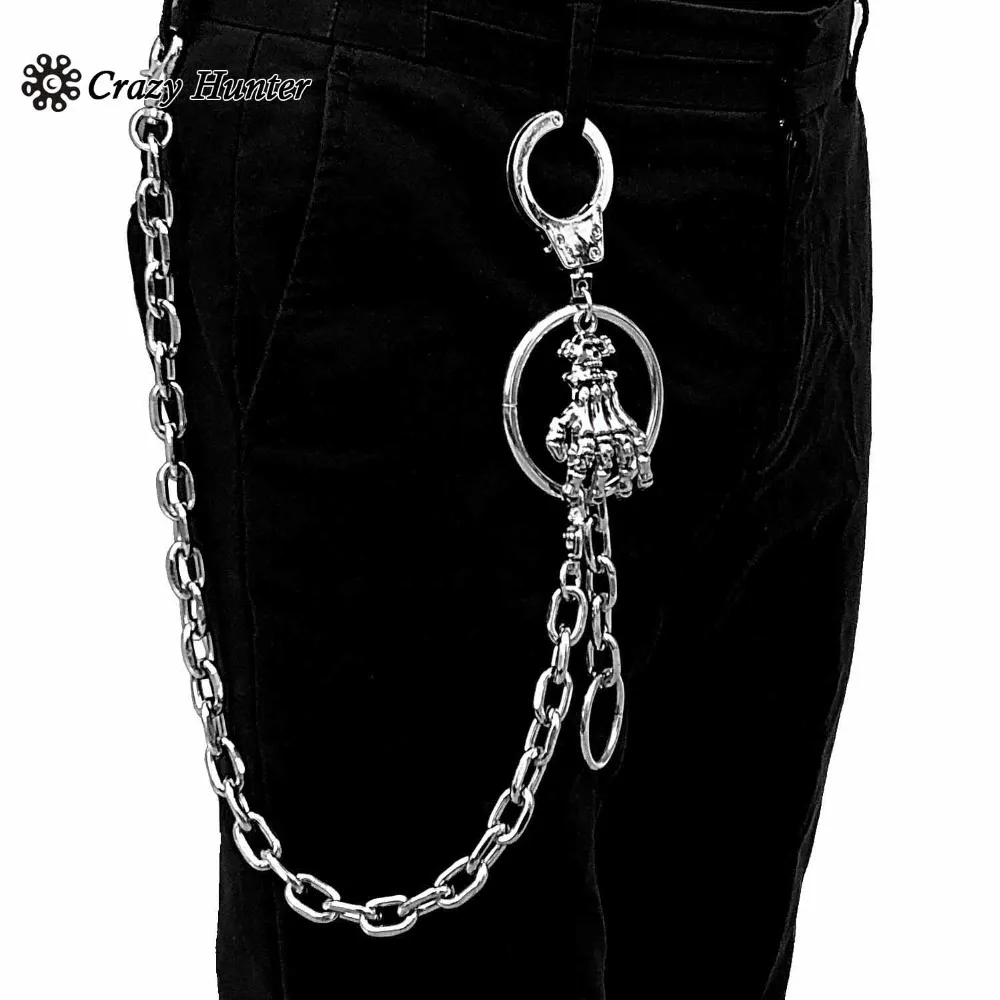 Punk Pants Chain Men/Women Hip Hop Metal Jeans Keychain|Key Chains ...