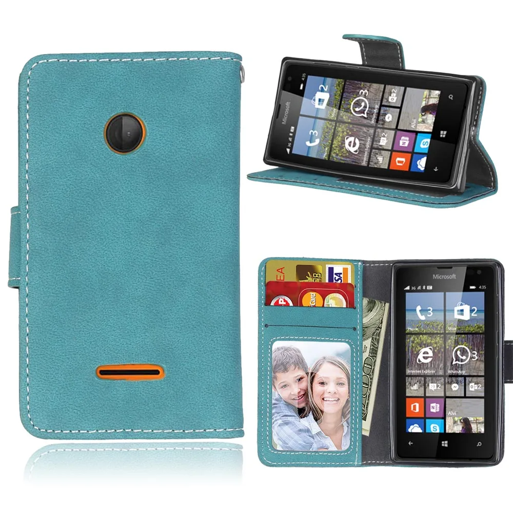 Luxury Wallet Stand Flip Cover For Nokia 435 Retro Leather Case for ...