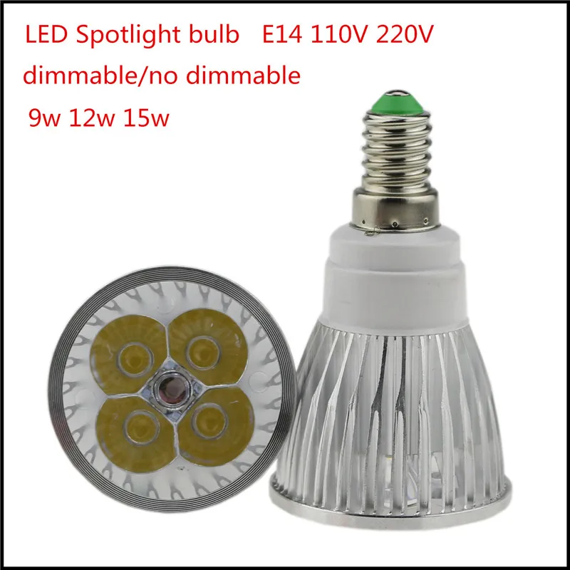 10X Super Bright LED E14 Bulb 9W 12W 15W AC110V 220V Dimmable Led ...