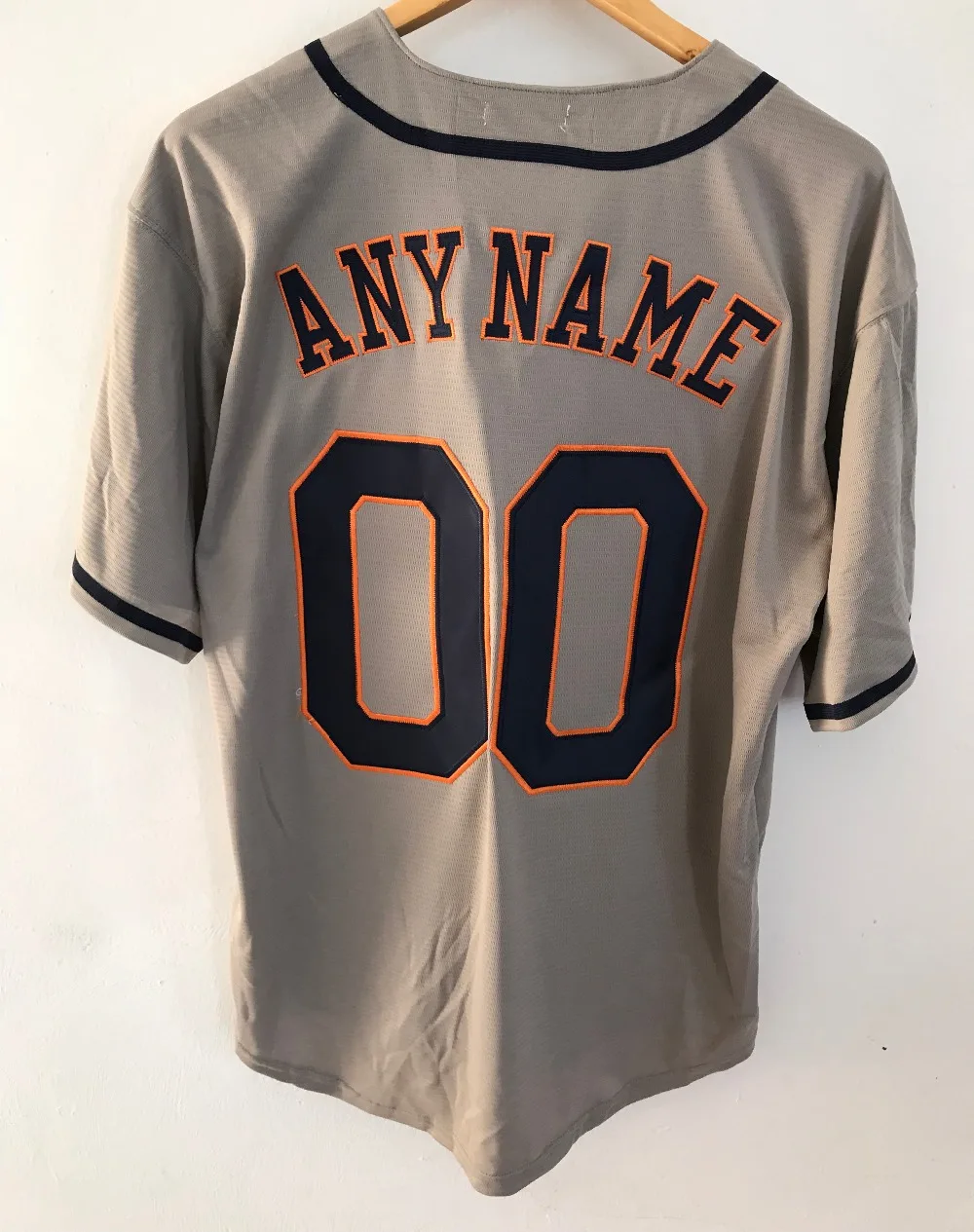 Custom your own name Stitched Polyester Breathable Jerseys Color Beige ...