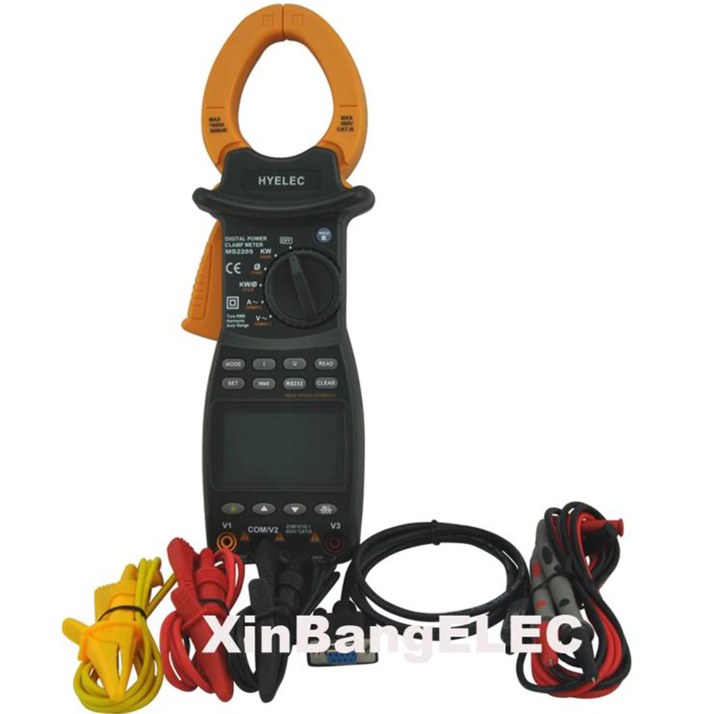 Digital 3 Phase Clamp Meter AC RMS Active Power Factor Passive ...