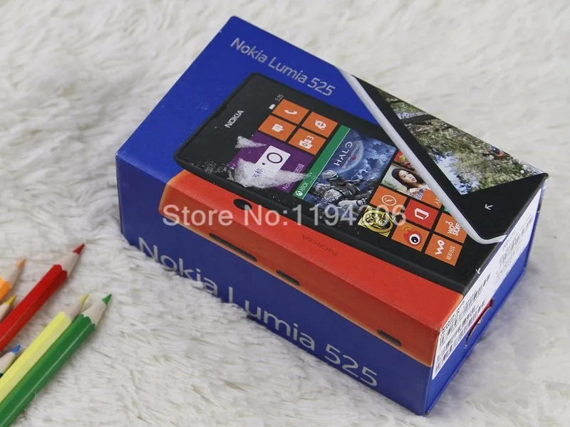 Teléfono móvil Nokia 525, lumia desbloqueado de Windows dual core 4 '' IPS 8 GB 5.0MP|Teléfonos ...