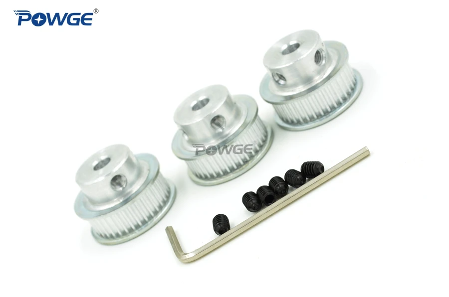 POWGE 3pcs GT2 Timing Pulley 40 teeth Bore 5mm 6.35mm 8mm 10mm for ...
