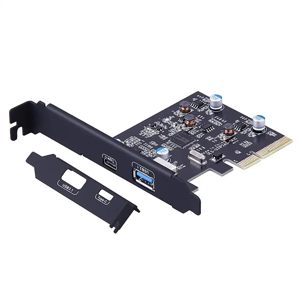 PCI E PCI Express 4X to USB 3.1 Gen2 10Gbps 2 Port Type C Expansion ...