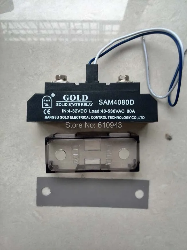 high quality 80A SSR,input 4-32VDC output 40-530 VAC single phase solid ...