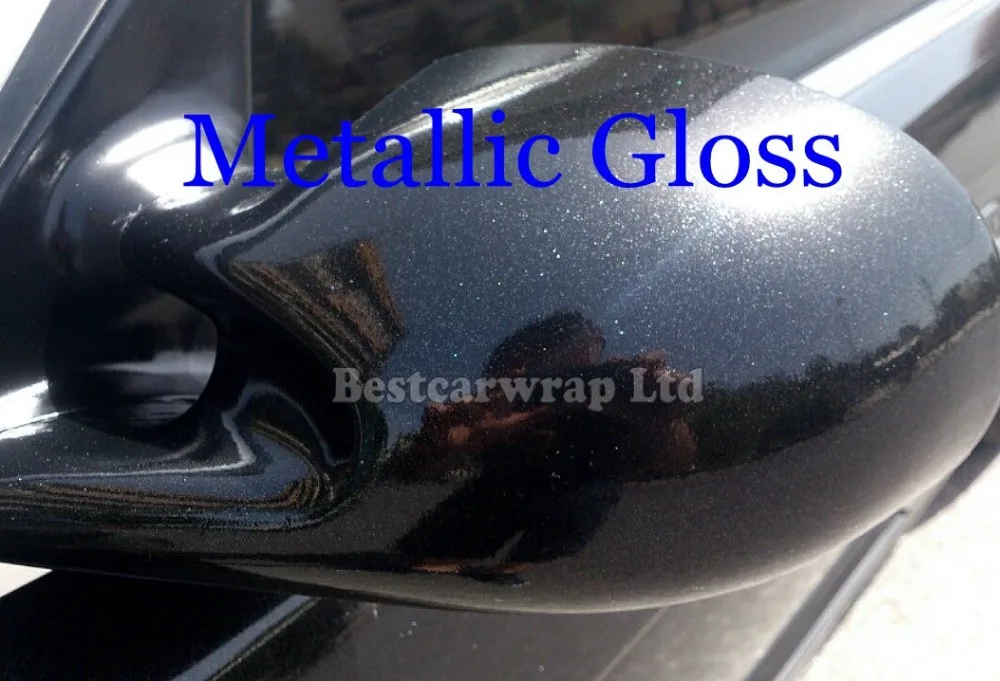 Vinilo metálico negro brillante para envolver el coche, película ...