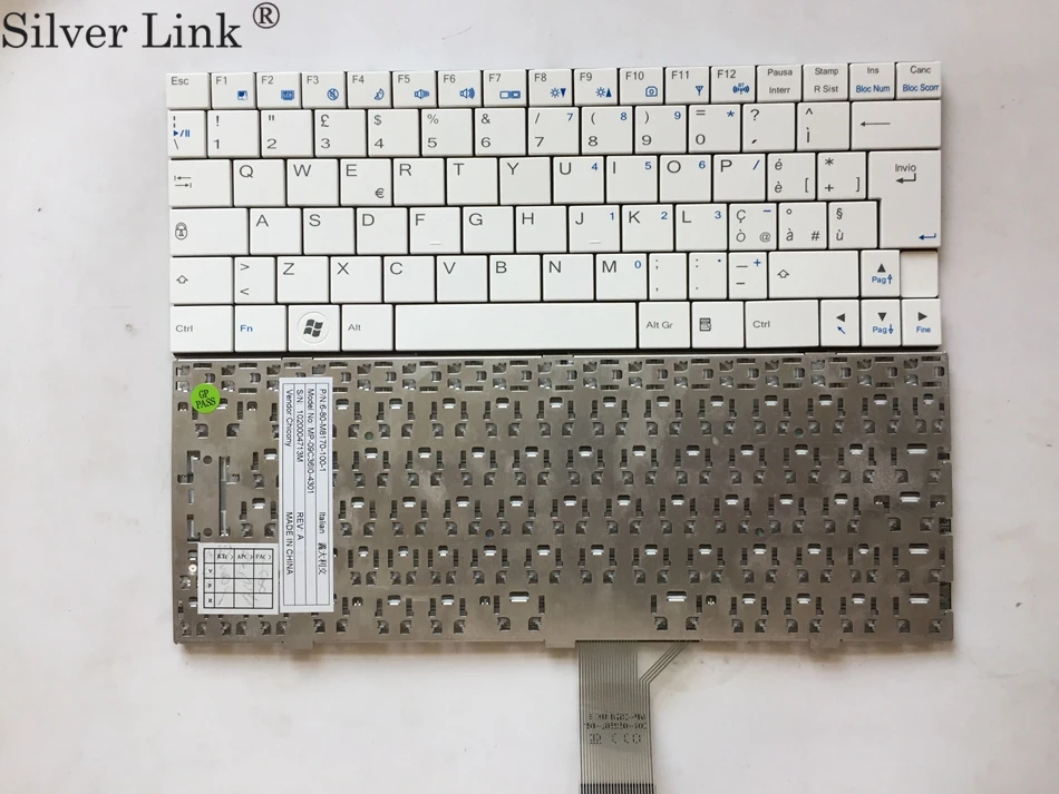 IT Italian Laptop Keyboard FOR Clevo M720 M710 M710L M720S M720T M728T ...