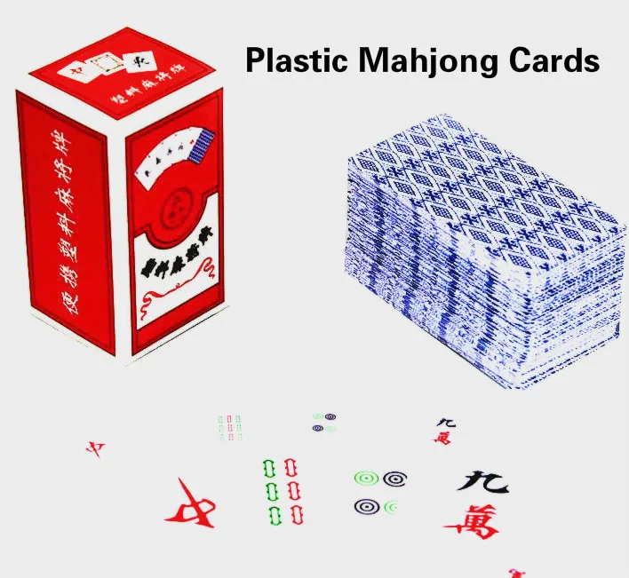 Free shipping Paper portable Plastic waterproof Mahjong Playing Cards ...