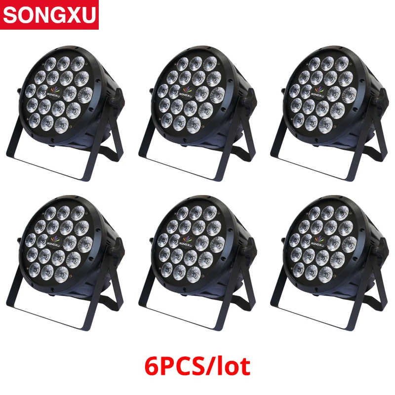 RGBW 4in1 Par Cans Light 18x10W LED Flat Plastic Par Light Nightclub ...