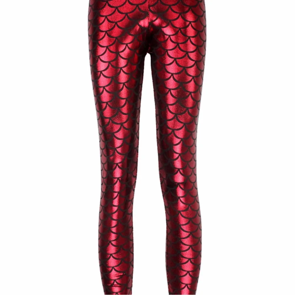 Mermaid Shiny Dotted Dragon Fish Scale Leggings | WCA Brands